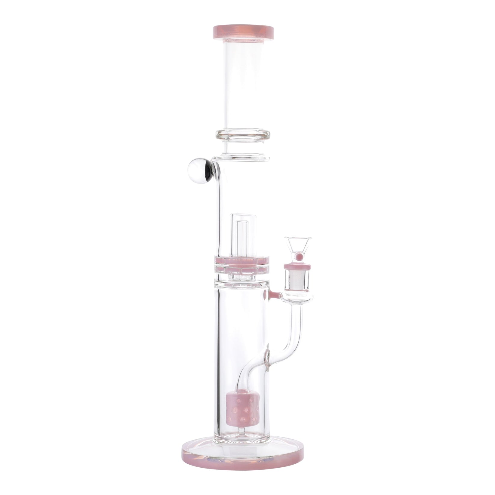 Pink Tower of Power Percolator Bong - 16in - Everything 420