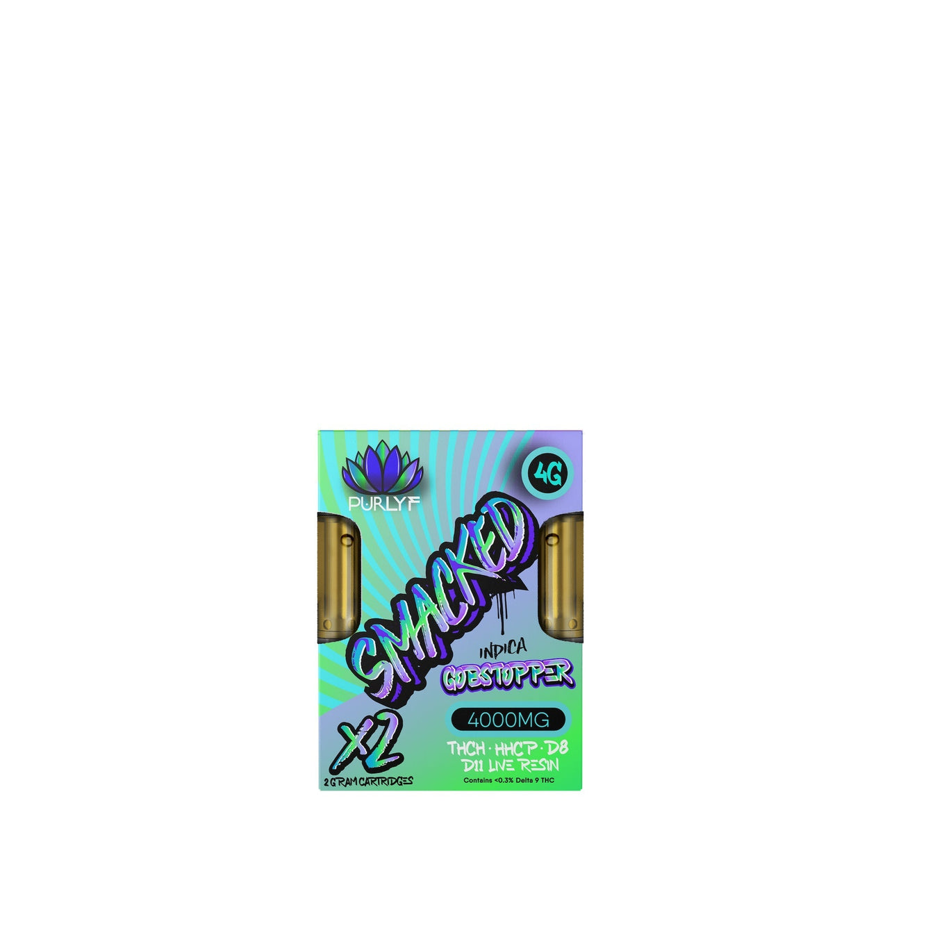 Purlyf Smacked Live Resin Duo Cartridges - 4000mg - Everything 420