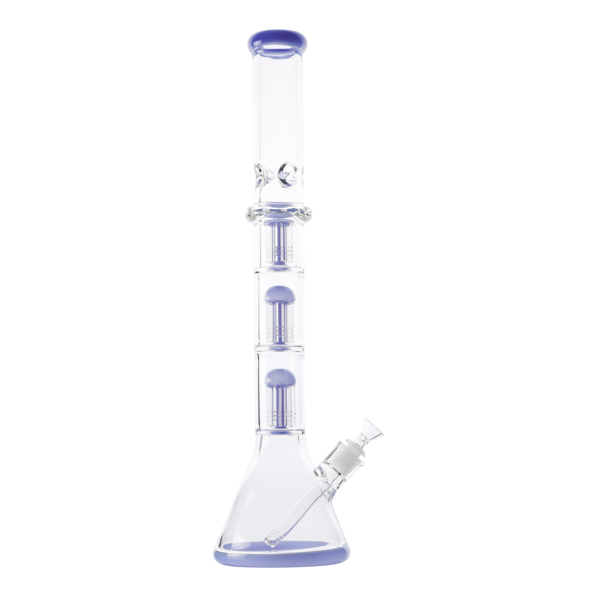Ringed Triple Tree Perc Bong - 21in - Everything 420
