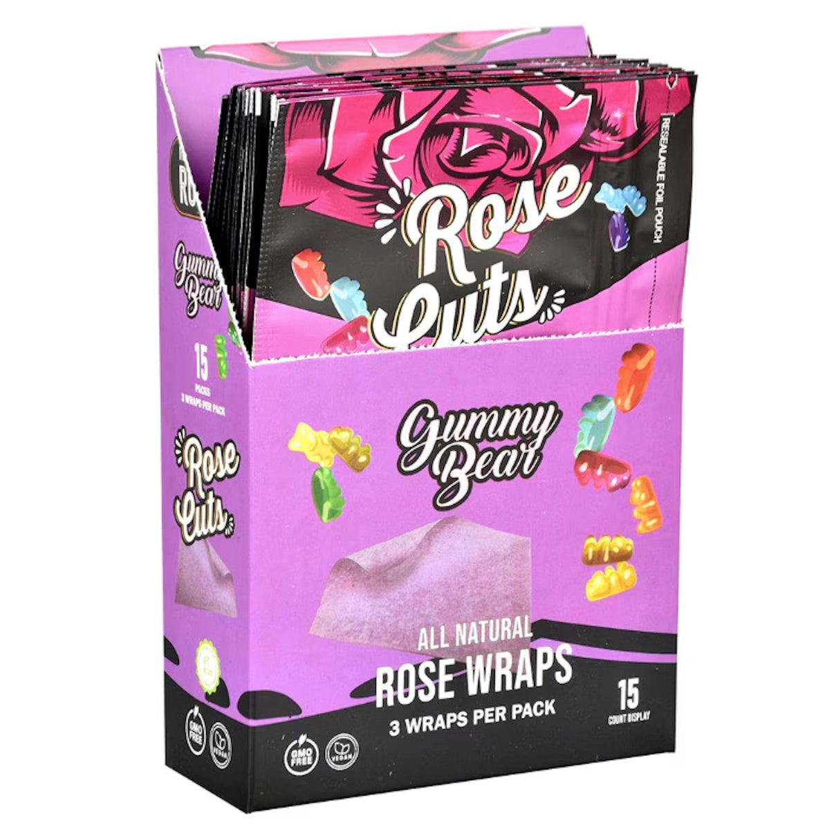 Rose Cuts Purple Rose Wraps - 3ct - Everything 420