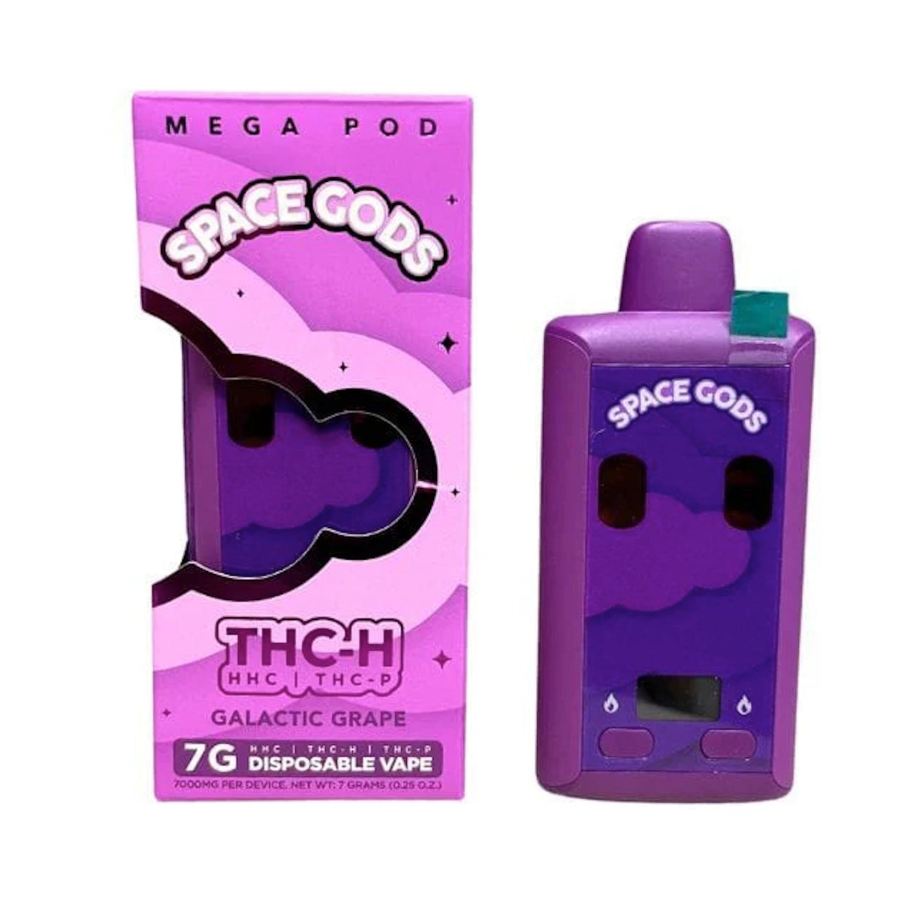 Space Gods Mega Pod THC-H + HHC + THC-P Vaporizer - 7000mg - Everything 420