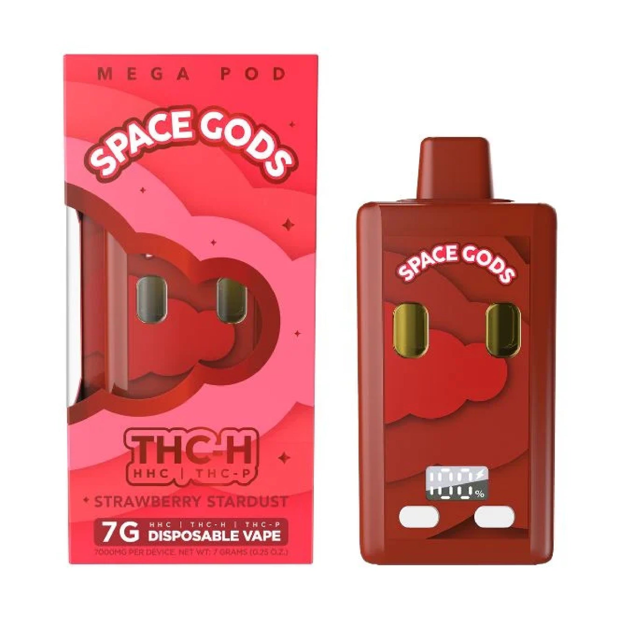 Space Gods Mega Pod THC-H + HHC + THC-P Vaporizer - 7000mg - Everything 420