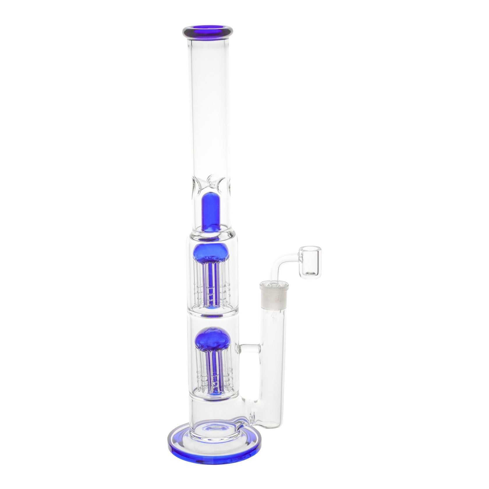 Straight Twin Tree Perc Bong - 16in - Everything 420