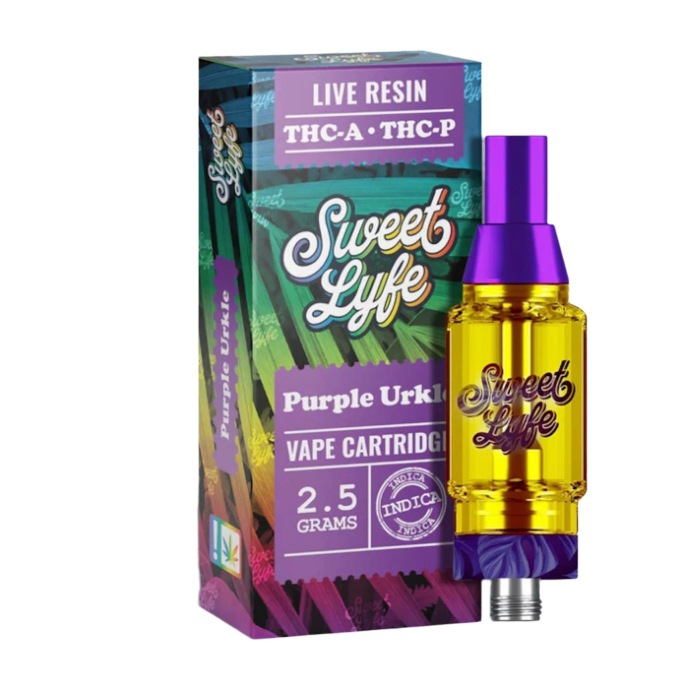 Sweet Lyfe Live Resin Purple Urkle THC-A + THC-P Cartridge - 2500mg ...
