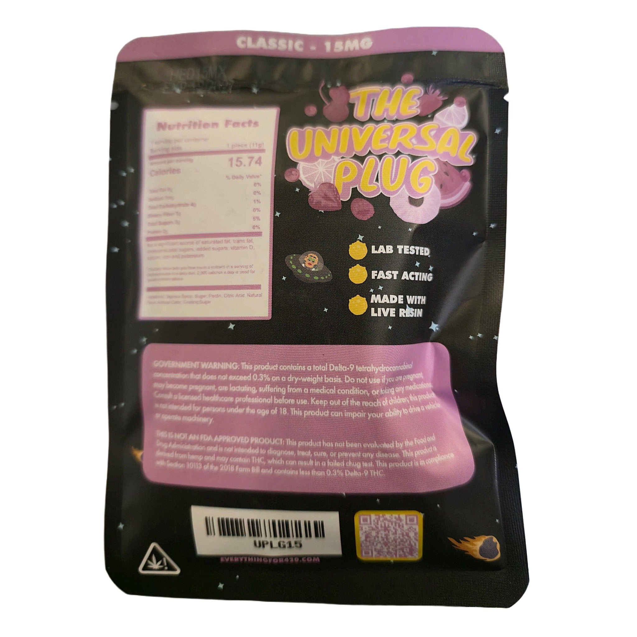 The Universal Plug THC Gummies - 15mg - Everything 420