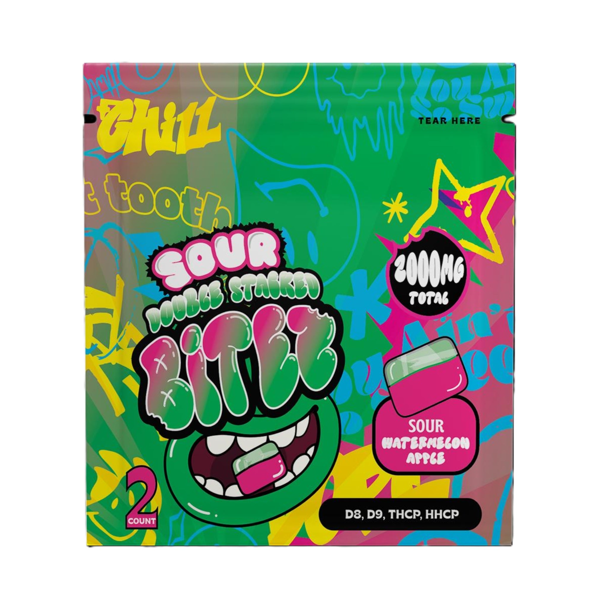 Trip Drip Sour Double Stacked Bites - 2000mg (2ct) - Everything 420