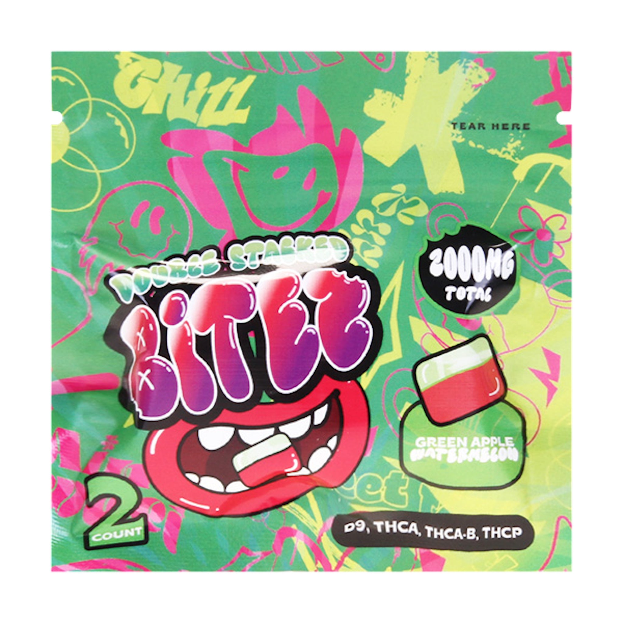 Trip Drip Sour Double Stacked Bites - 2000mg (2ct) - Everything 420