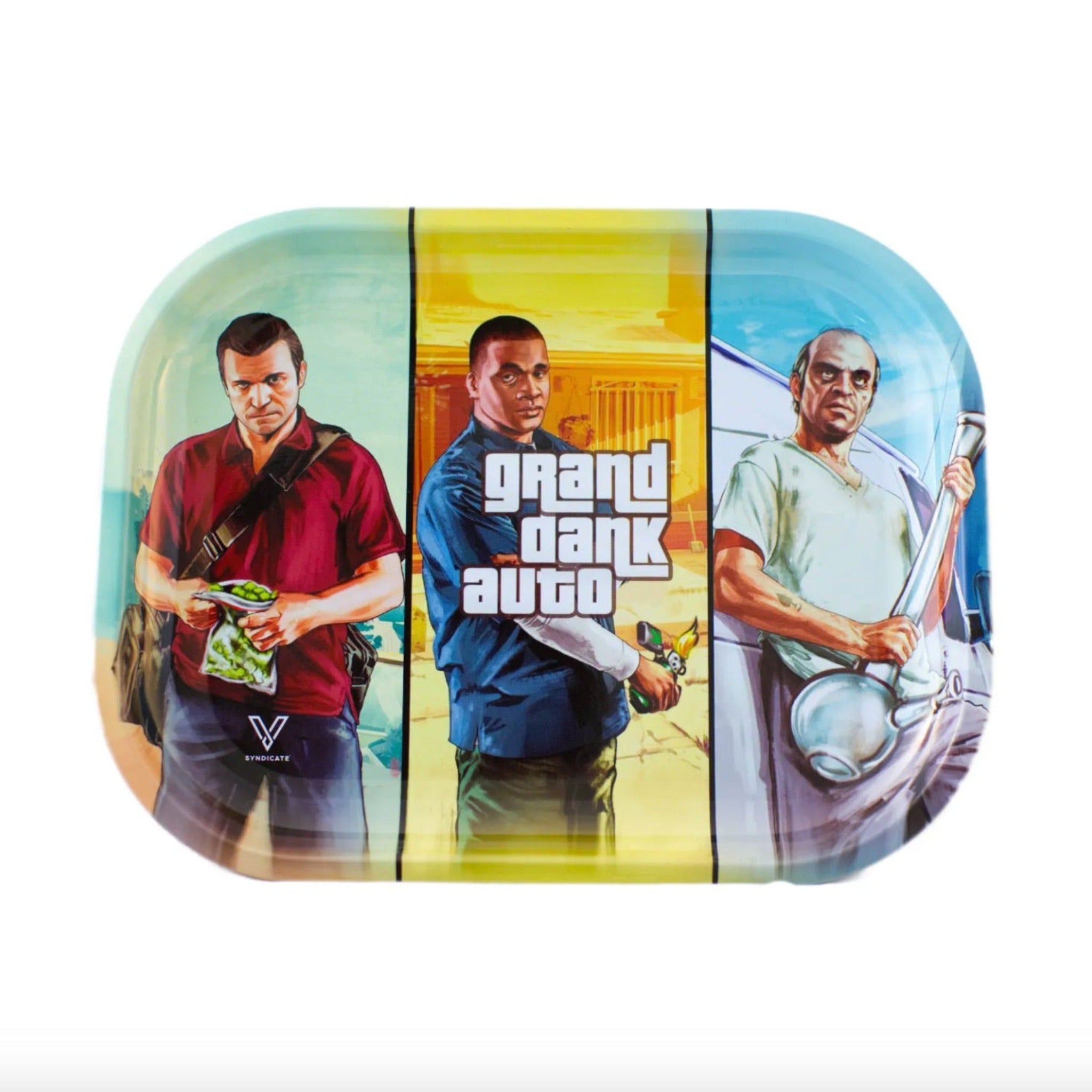V Syndicate Grand Dank Auto Metal Rolling Tray - Everything 420
