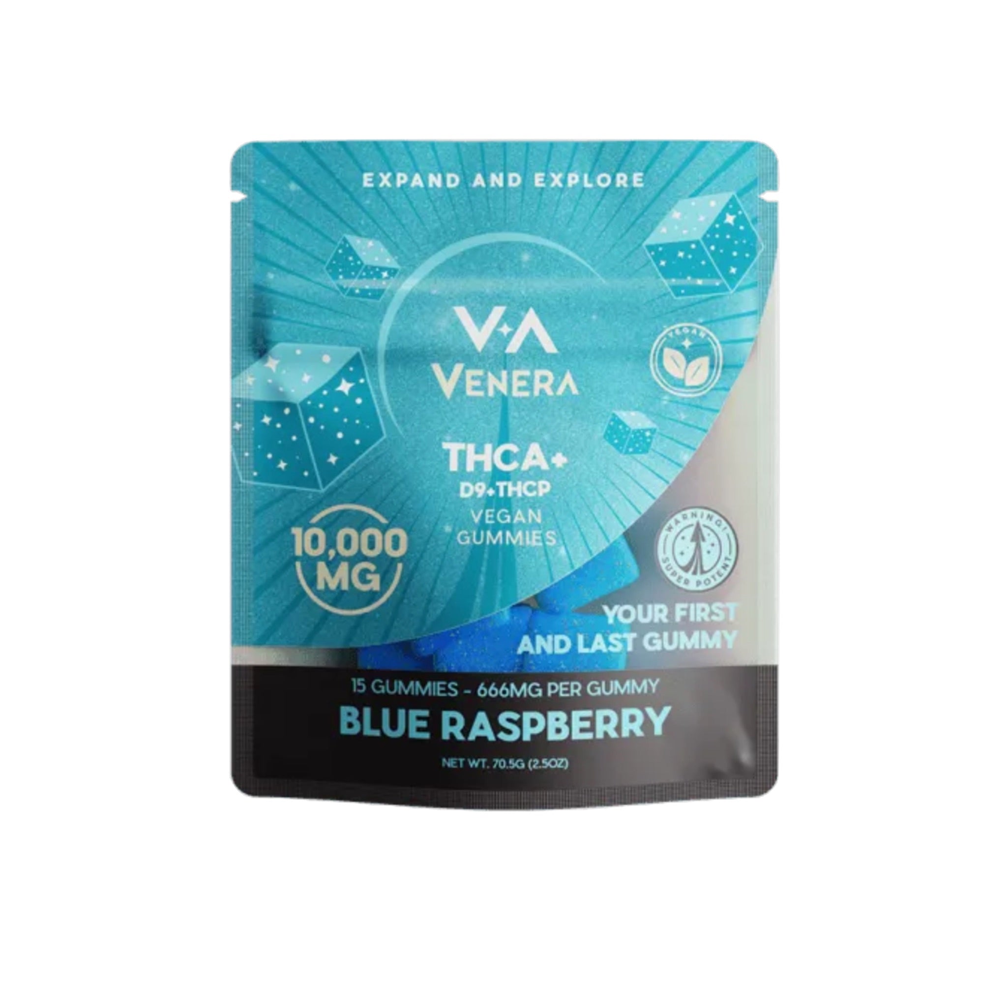 Venera THC-A Blue Raspberry Gummies - 10,000mg - Everything 420