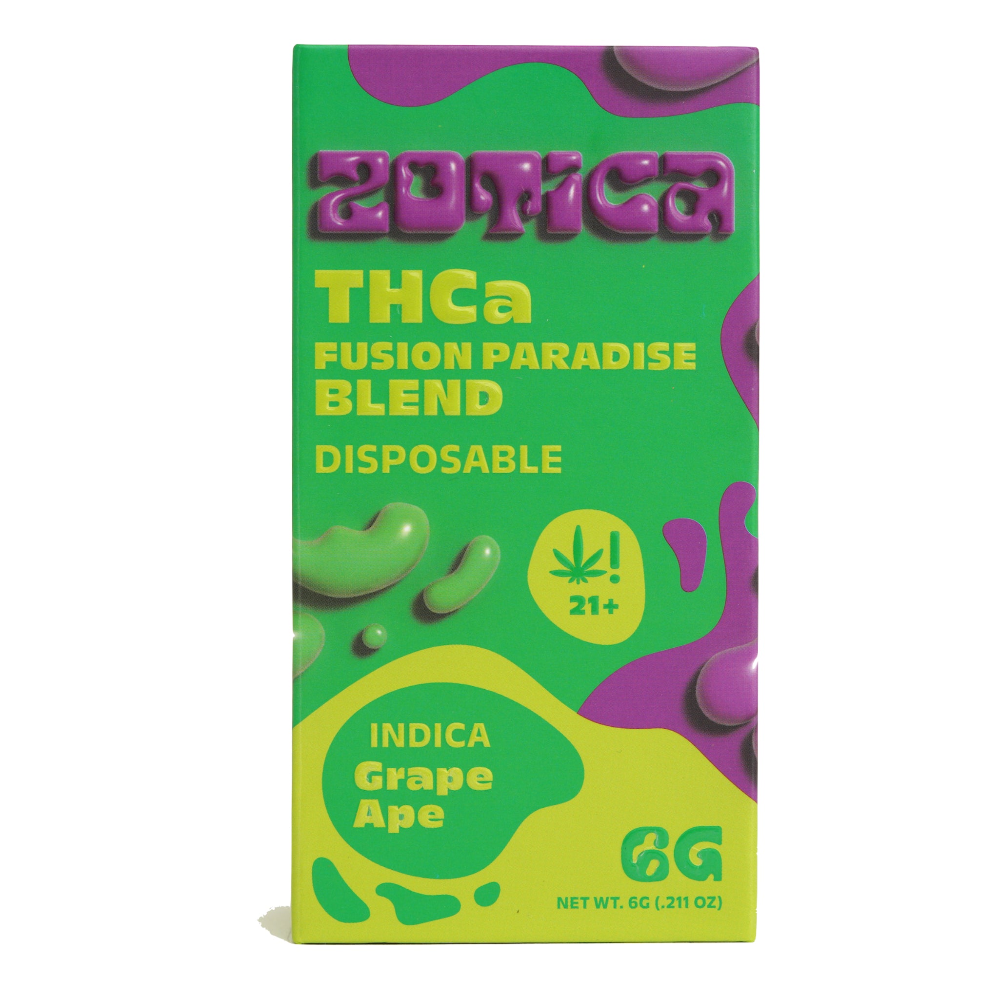 Zotica Green Hulk Grape Ape THC-A Vaporizer - 6000mg - Everything 420