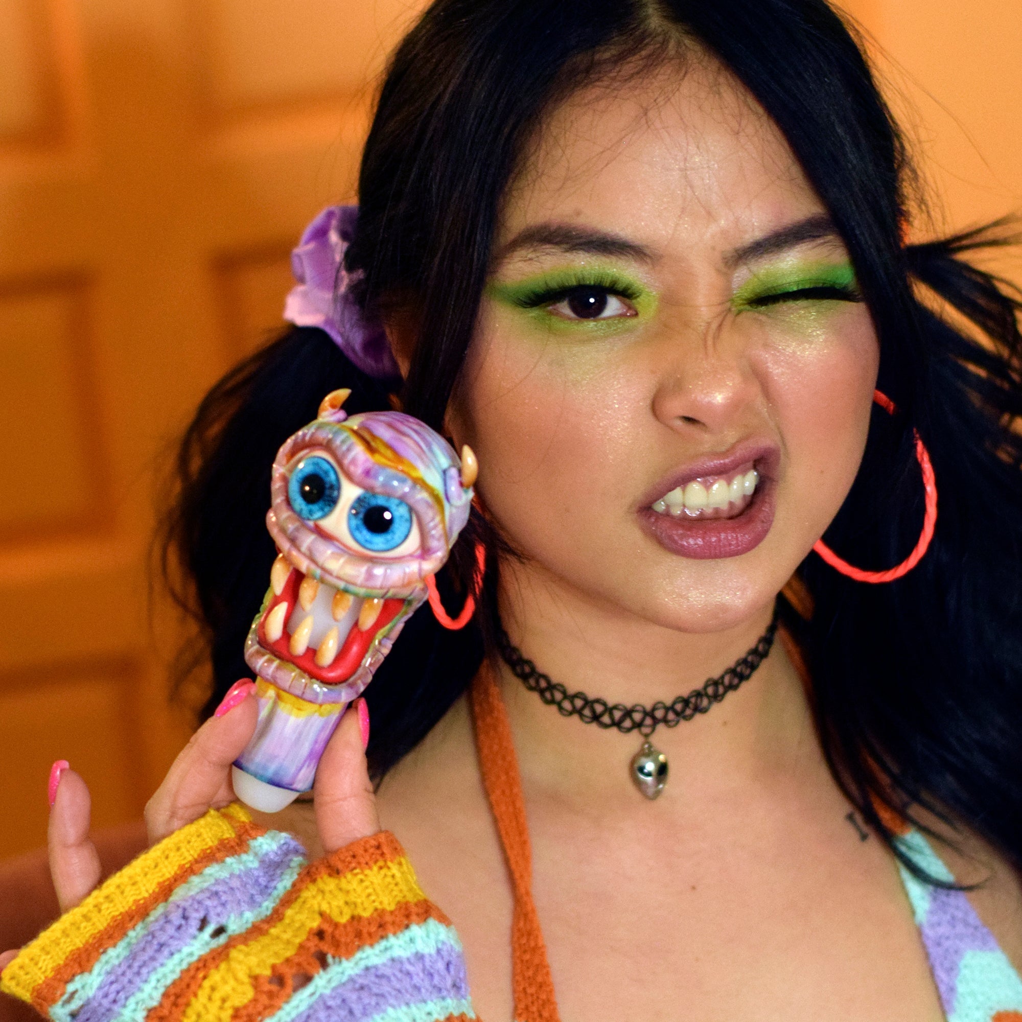 Grinning Monster Pipe - 5in - Everything 420