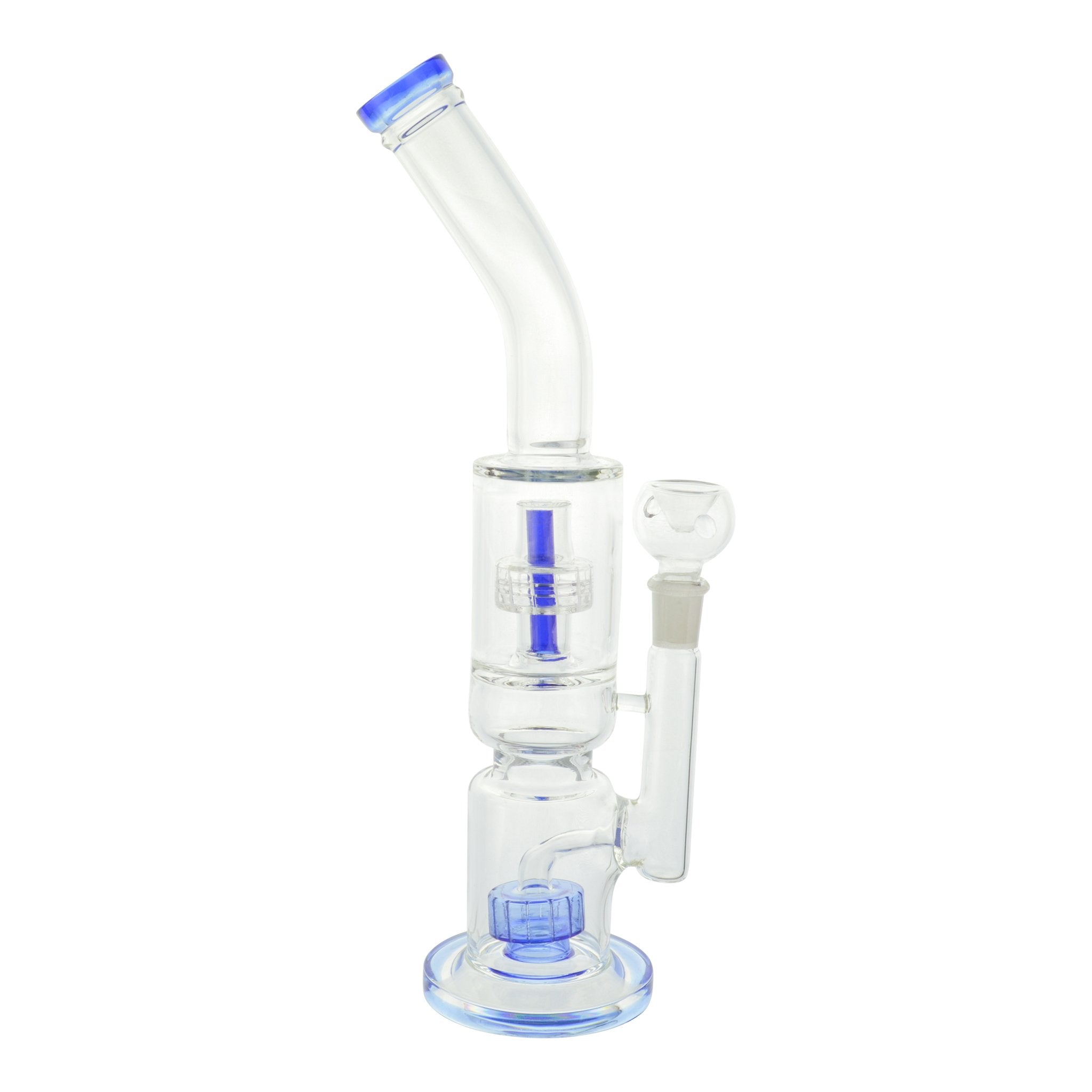 Notched Dual Matrix percolator Bong - 12 inches - Everything 420