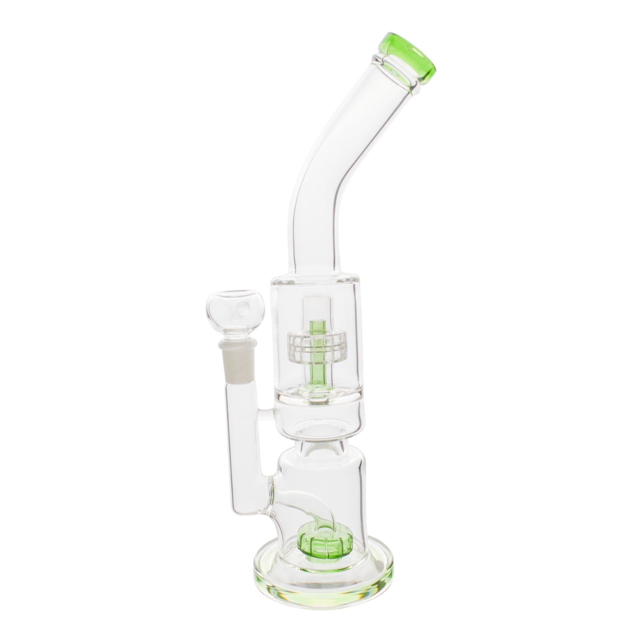 Notched Dual Matrix percolator Bong - 12 inches - Everything 420