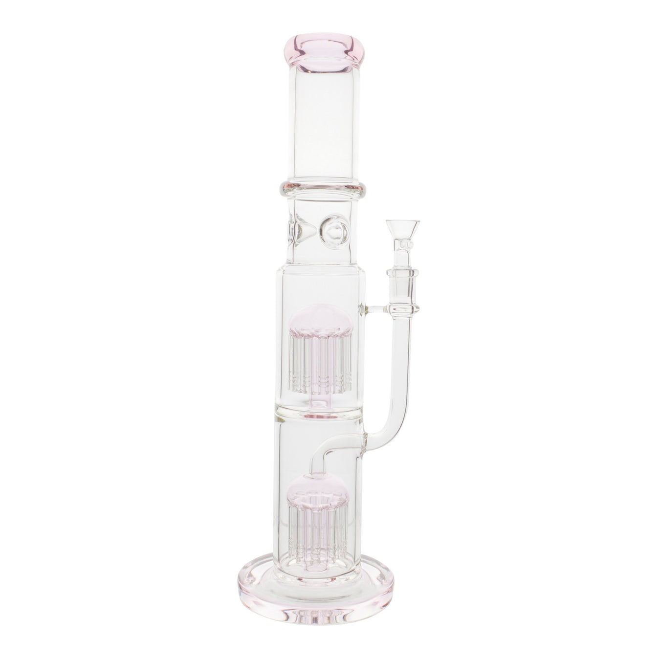 Pink Double Tree percolator Bong - 16 inches - Everything 420