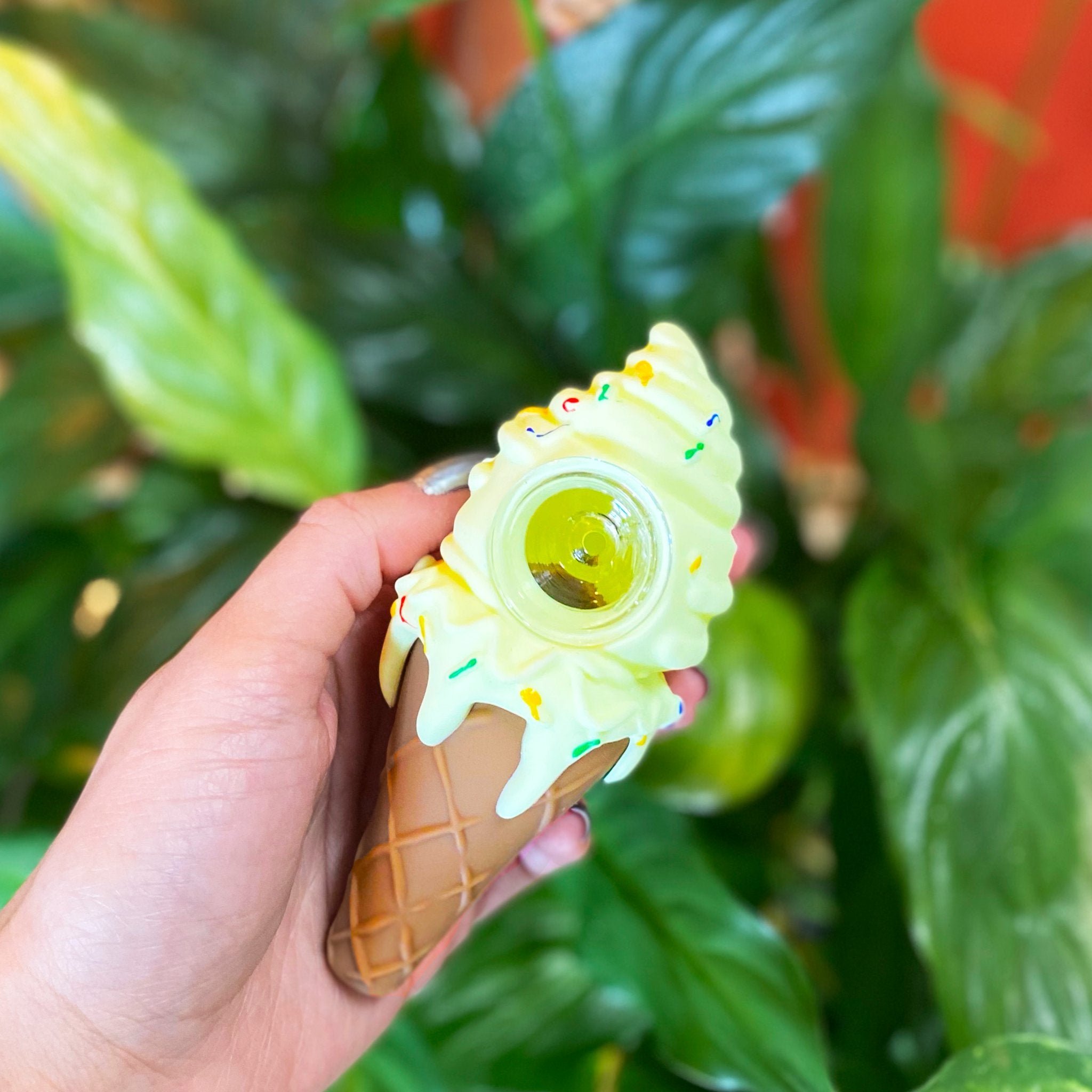 Silicone Ice Cream Cone Pipe - 5in - Everything 420